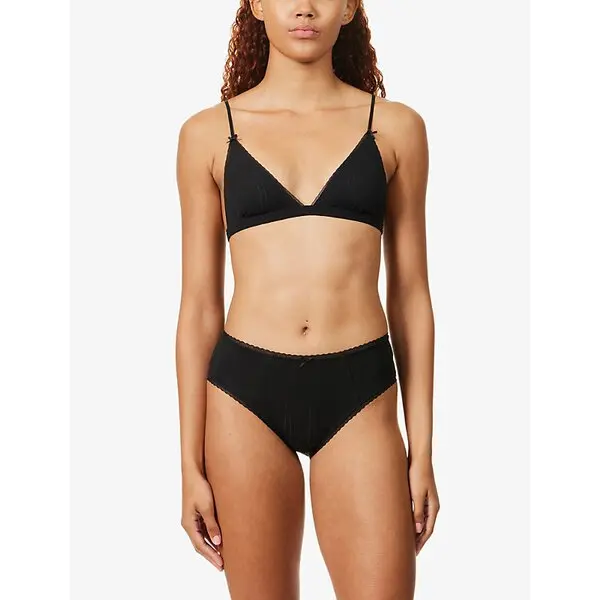 COU COU Cosy Pointelle Organic-cotton Briefs