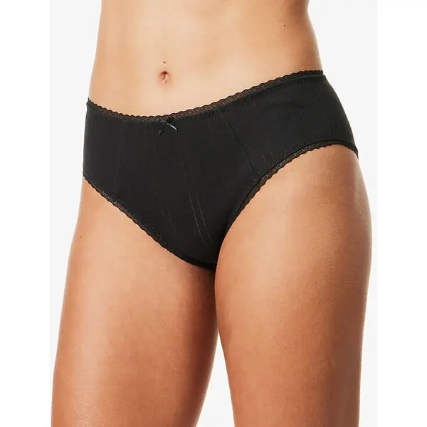 COU COU Cosy Pointelle Organic-cotton Briefs