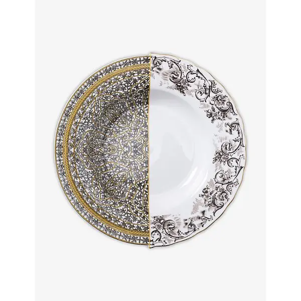 SELETTI Hybrid Agroha Printed Porcelain Soup Bowl 25.4cm - One-color