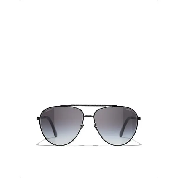 Chanel Aviator Sunglasses - Black