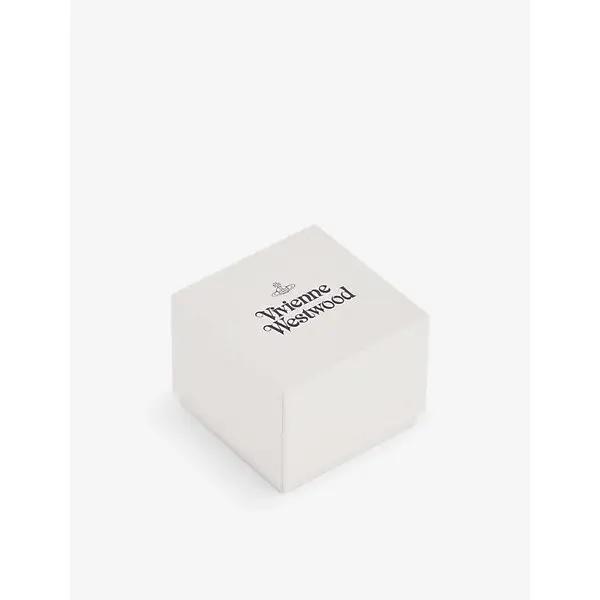 VIVIENNE WESTWOOD Carmela Bas Relief Earrings - Platinum / White Cz