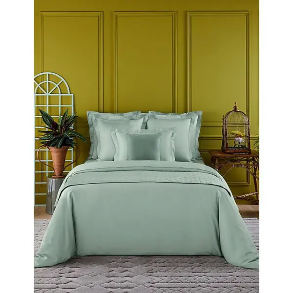 YVES DELORME Triomphe Cotton Oxford Pillowcase 50cm X 75cm - Veronese