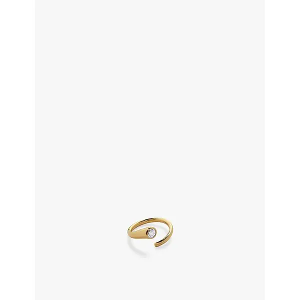 Monica Vinader Solitaire Wrap Diamond Ring - Yellow Gold