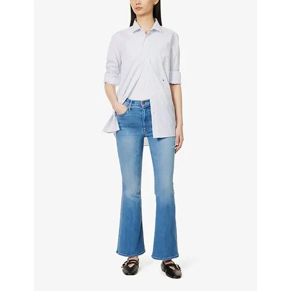 MOTHER Lil Weekender Flared-leg Stretch-denim Jeans
