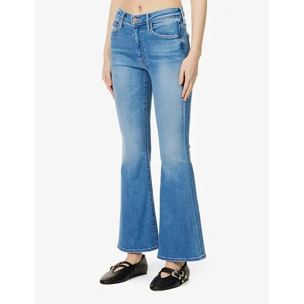 MOTHER Lil Weekender Flared-leg Stretch-denim Jeans