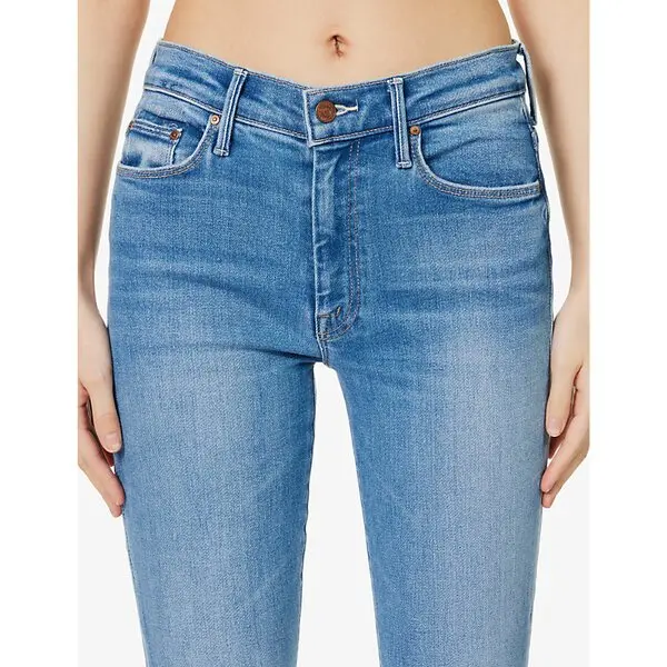 MOTHER Lil Weekender Flared-leg Stretch-denim Jeans