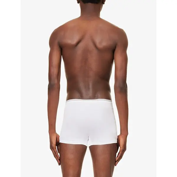 Zimmerli Stripe-waistband Cotton-blend Jersey Trunks - White