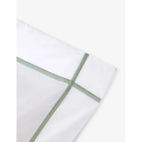 YVES DELORME Athena Cotton Oxford Pillowcase 65cm X 65cm - Veronese