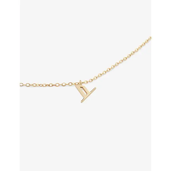 Monica Vinader Small Letter Y 14ct Yellow-gold Pendant Necklace - Yellow Gold