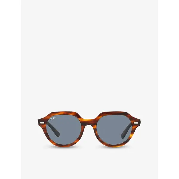 Ray-ban Tortoiseshell Acetate Square Frame Sunglasses - Brown