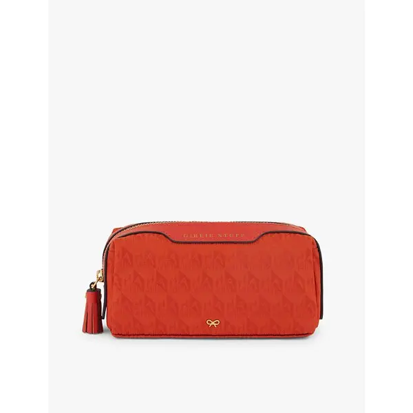 ANYA HINDMARCH Girlie Stuff Nylon Pouch - Burnt Sienna