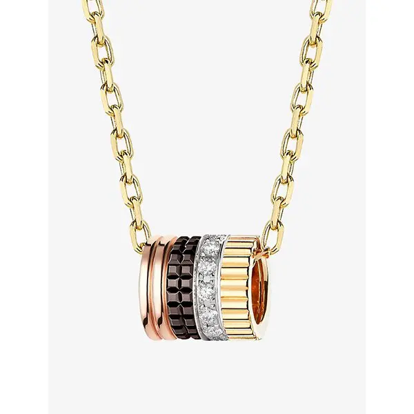 Boucheron Quatre Classique Diamond Pendant Necklace - Yellow Gold