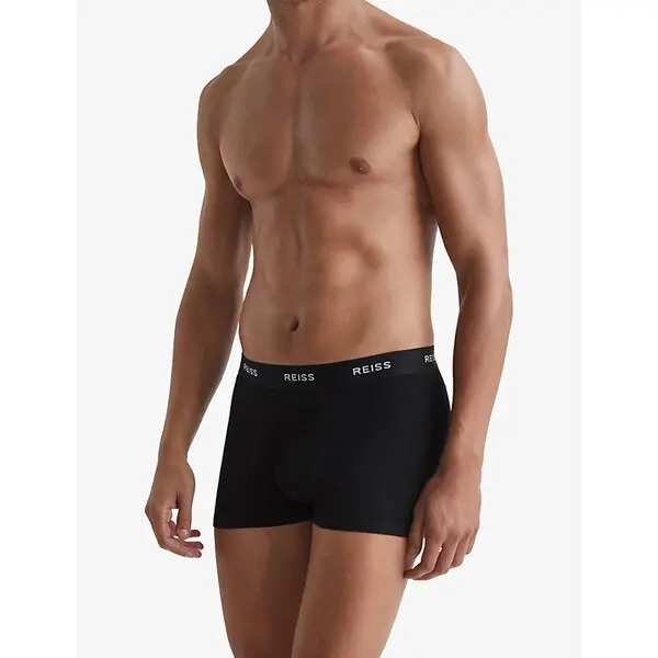 REISS Heller Logo-print Pack Of Three Stretch-cotton Boxers - Multi