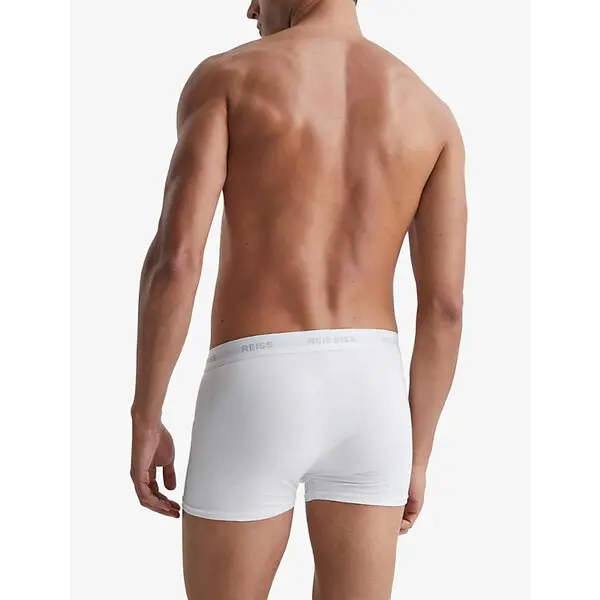 REISS Heller Logo-print Pack Of Three Stretch-cotton Boxers - Multi