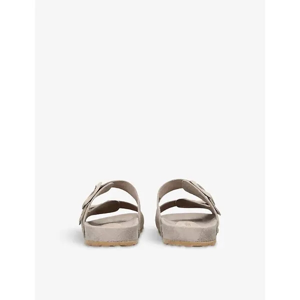 Manebí Traveler Nordic Double-buckle Suede Sandals - Taupe
