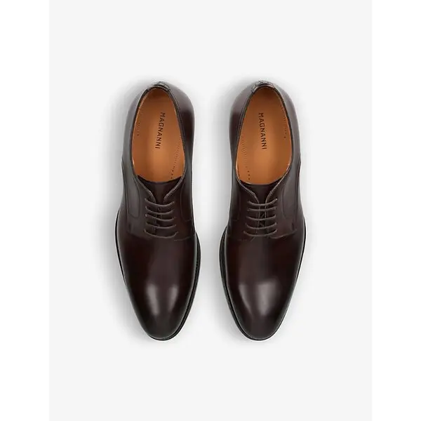 Magnanni Flex Leather Derby Shoes - Brown