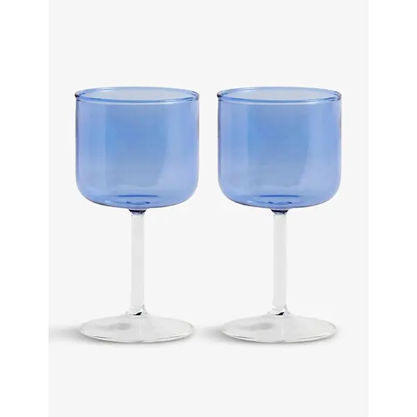 HAY Tinted Borosilicate-glass Wine Glasses Set Of Two - One-color