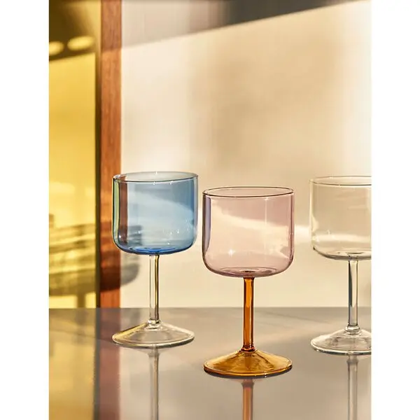HAY Tinted Borosilicate-glass Wine Glasses Set Of Two - One-color