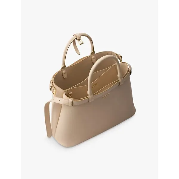 Prada Buckle Leather Medium Tote Bag