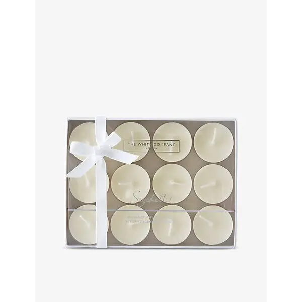 THE WHITE COMPANY Seychelles Scented Tea Lights Set Of 12 - None/clear