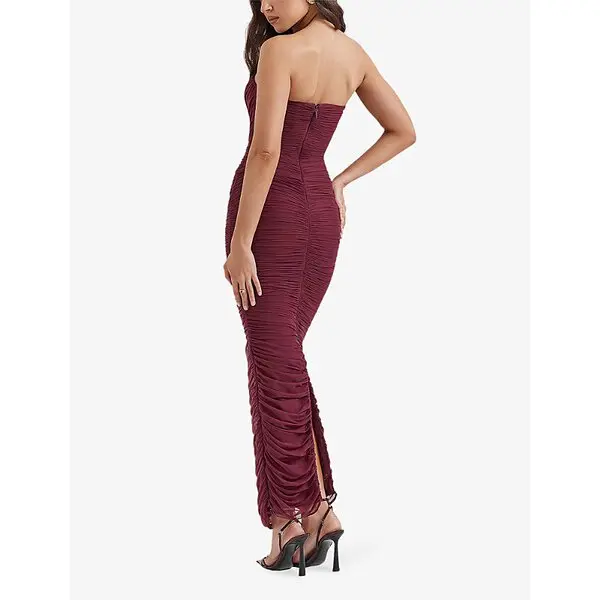 chinese dress ladies Rent HOUSE OF CB Adrienne Corset Maxi (Black)