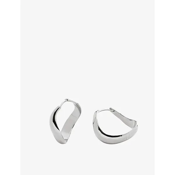 Monica Vinader Swirl Medium Hoop Earrings - Sterling Silver