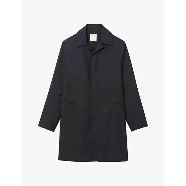 Sandro Collared Waterproof Shell Coat - Bleus