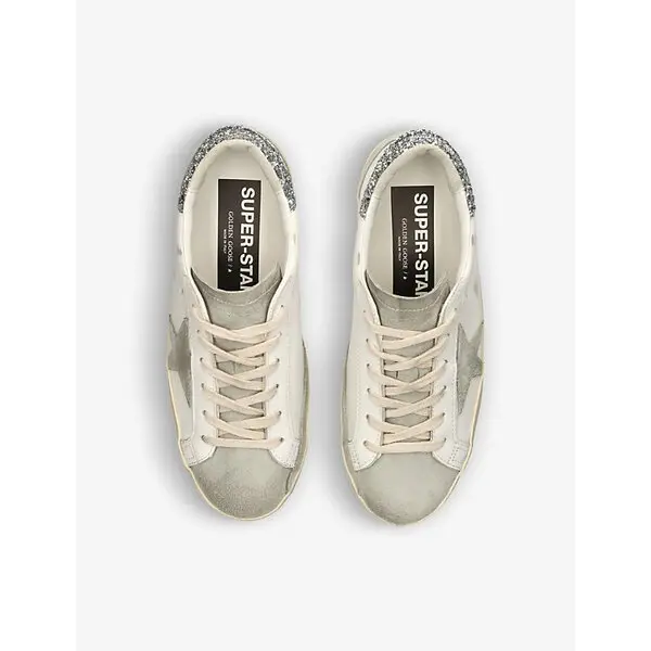 GOLDEN GOOSE Super-star Star-embellished Leather Trainers - White/oth