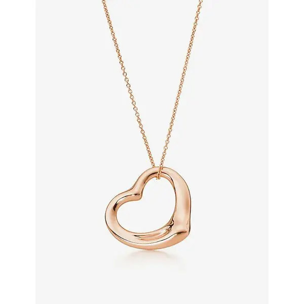 Tiffany & Co. Open Heart 18ct Rose-gold Pendant Necklace - 18k Rose Gold
