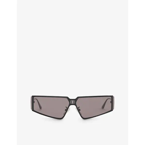 Balenciaga Bb0192s Rectangular-frame Sunglasses - Red