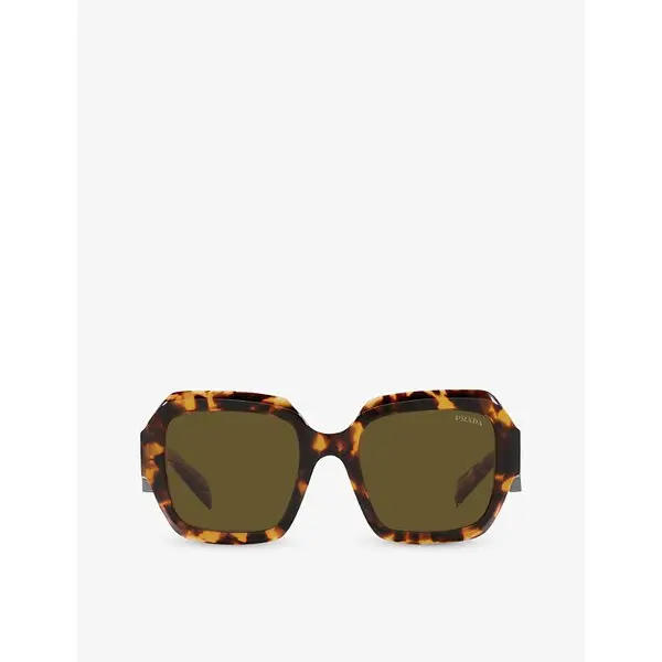 Prada Pr 28zs Square-frame Sunglasses - Green