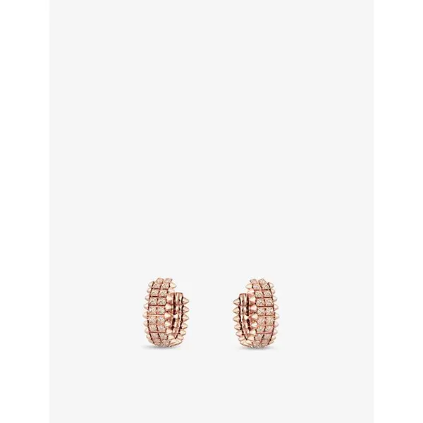 CARTIER Clash De 18ct Rose-gold And Diamond Hoop Earrings - Rose Gold