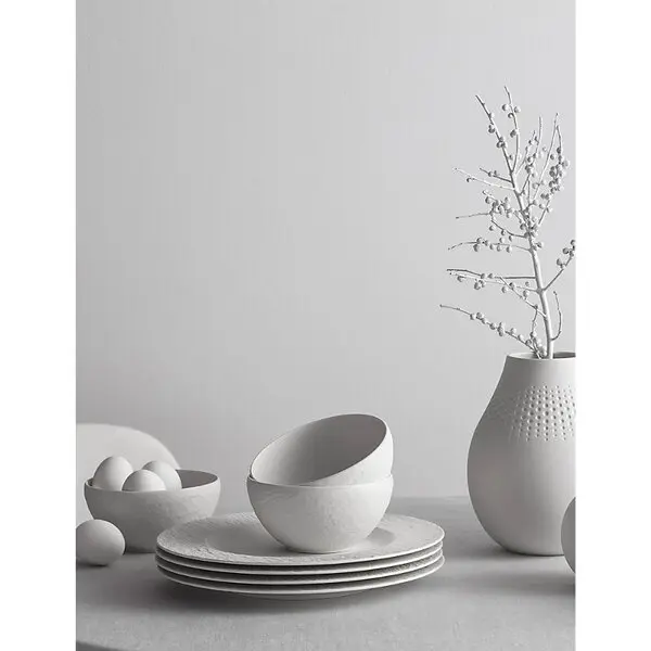 VILLEROY & BOCH Manufacture Blanc Porcelain Salad Plate 22cm - White