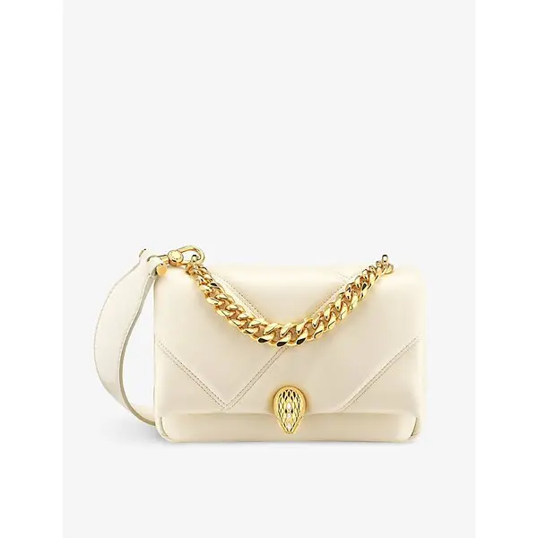 BVLGARI Serpenti Maxi Cabochon Small Cross-body Bag - White