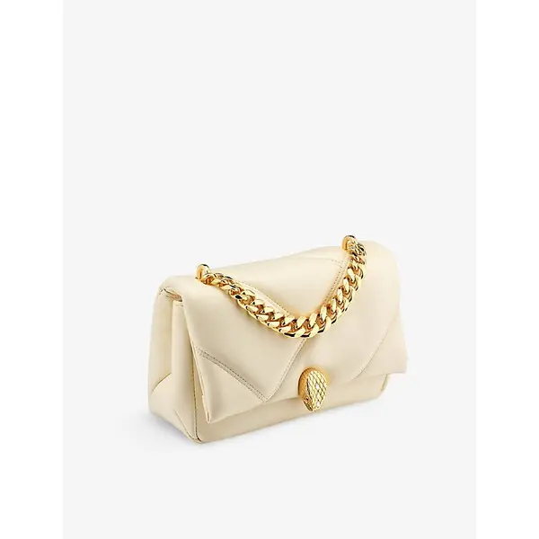 BVLGARI Serpenti Maxi Cabochon Small Cross-body Bag - White