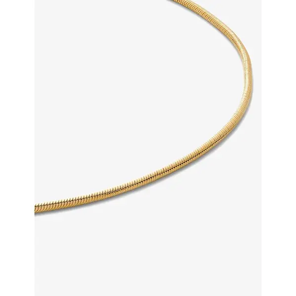 Monica Vinader Thin Snake Vermeil Necklace - Yellow Gold
