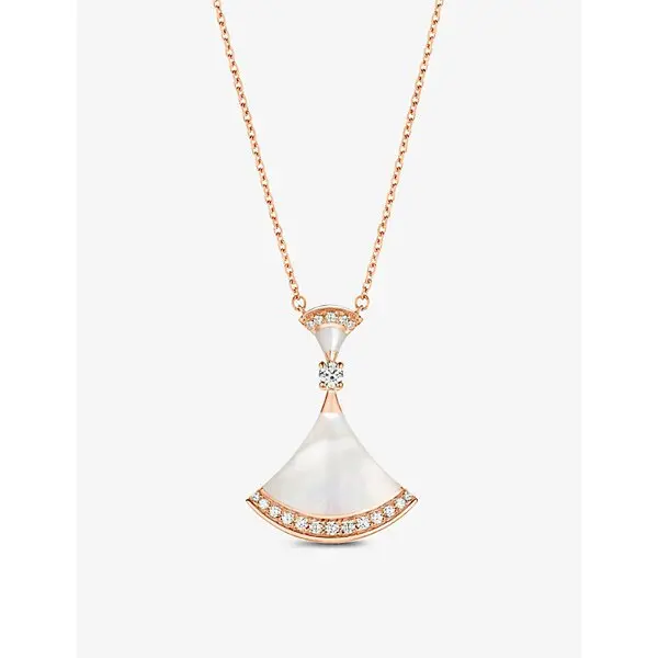 BVLGARI Diva's Dream 18ct Diamond And Mother-of-pearl Necklace - Rose Gold