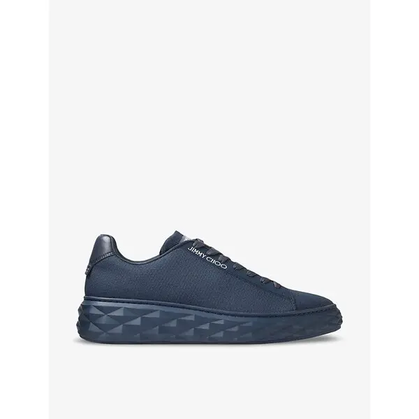 JIMMY CHOO Diamond Leather Low-top Trainers - V Navy