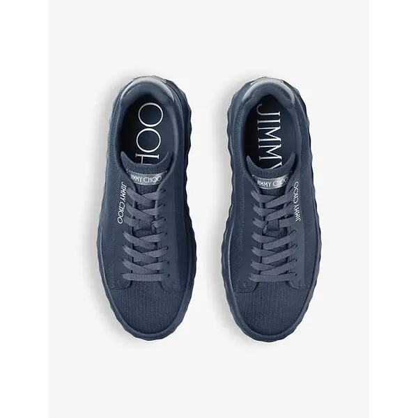 JIMMY CHOO Diamond Leather Low-top Trainers - V Navy