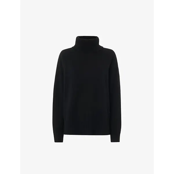 Whistles Relaxed-fit Cashmere Jumper - Black