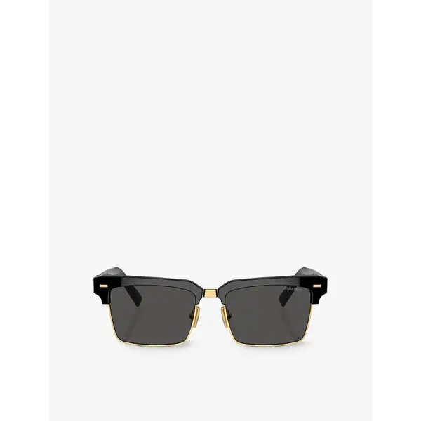 Miu Miu Rectangle Sunglasses - Black