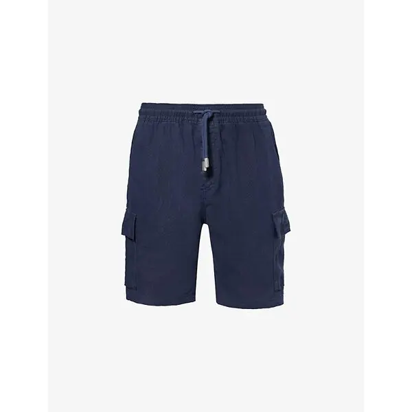 Vilebrequin Baie Drawstring-waist Linen Shorts - Bleu Marine
