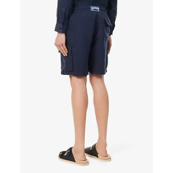 Vilebrequin Baie Linen Shorts - Bleu Marine