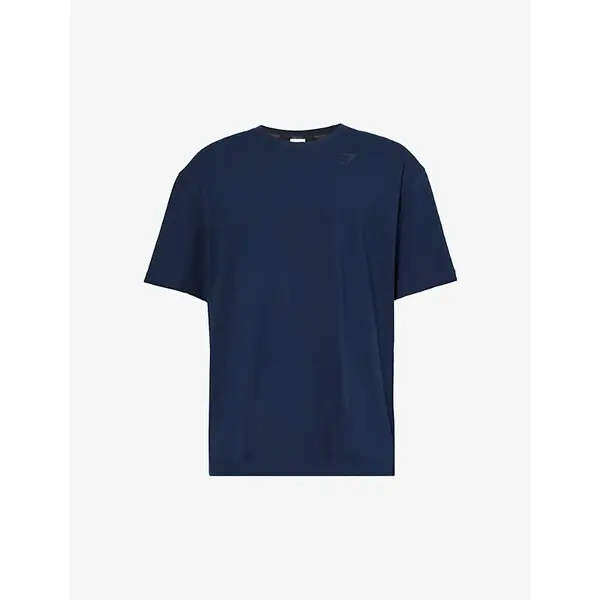 GYMSHARK Power Logo-print Stretch-cotton T-shirt - Navy