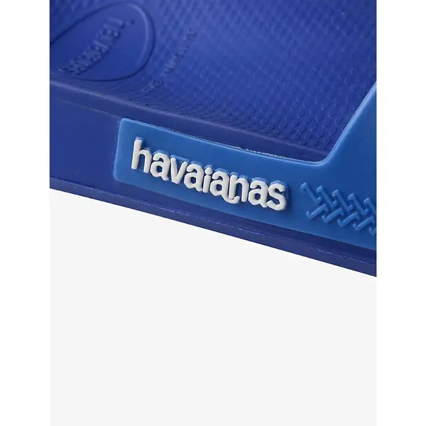 Havaianas Logo-embellished Rubber Slides - Indigo Blue