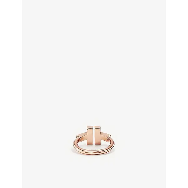 Tiffany & Co. T Square 18ct Rose-gold And Onyx Ring