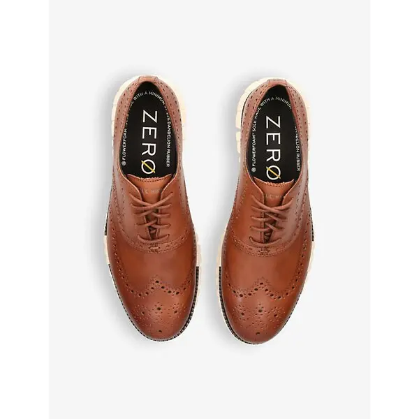 Cole Haan Zerøgrand Wingtip Leather Oxford Shoes - Tan