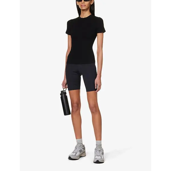 ADANOLA Short-sleeve Longline Jersey Top