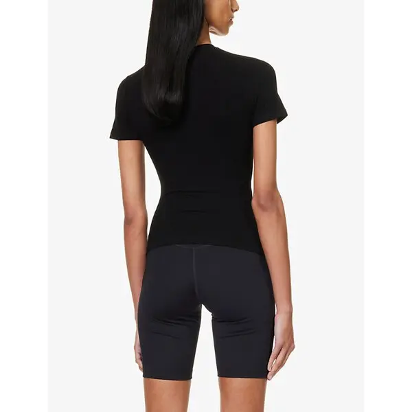 ADANOLA Short-sleeve Longline Jersey Top