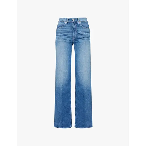 Paige Sasha Wide-leg High-rise Jeans - Stefania Distressed